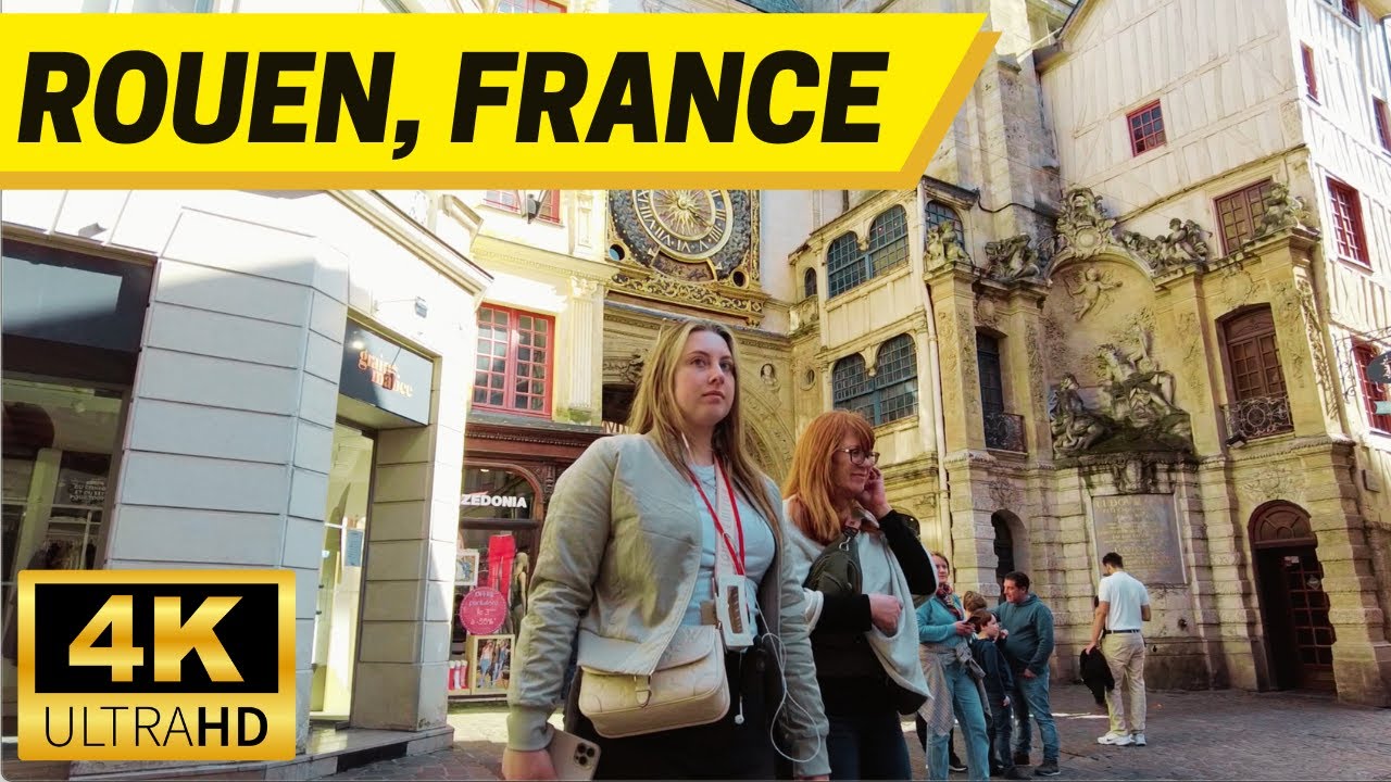 Rouen, France Virtual Walking Tour【4K, 60fps】- Cathédrale Notre-Dame de ...