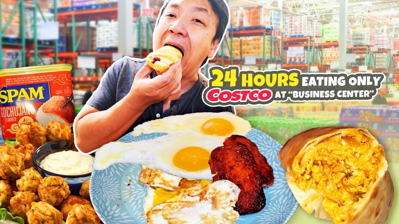 24 Hours Eating ONLY at “SECRET” Costco Business Center! - YouTube