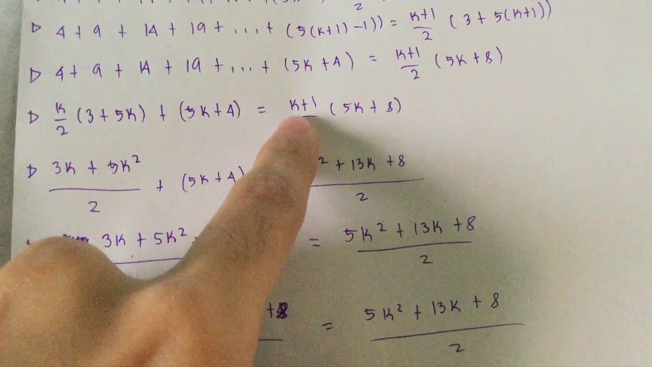 How to solve a mathematical induction with real life examples - YouTube
