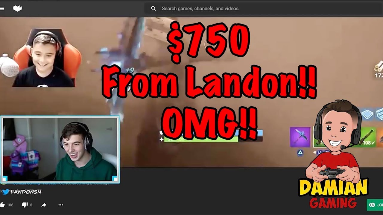 🔴 SPENDING $300 on VBUCKS 🔴 | THANK YOU LANDON | KID GAMER | DAMIAN ...