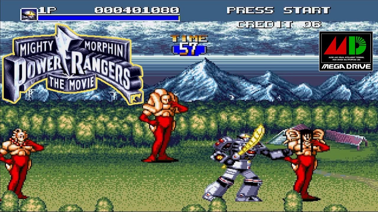 MD Mighty Morphin Power Rangers The Movie - Full Game - YouTube