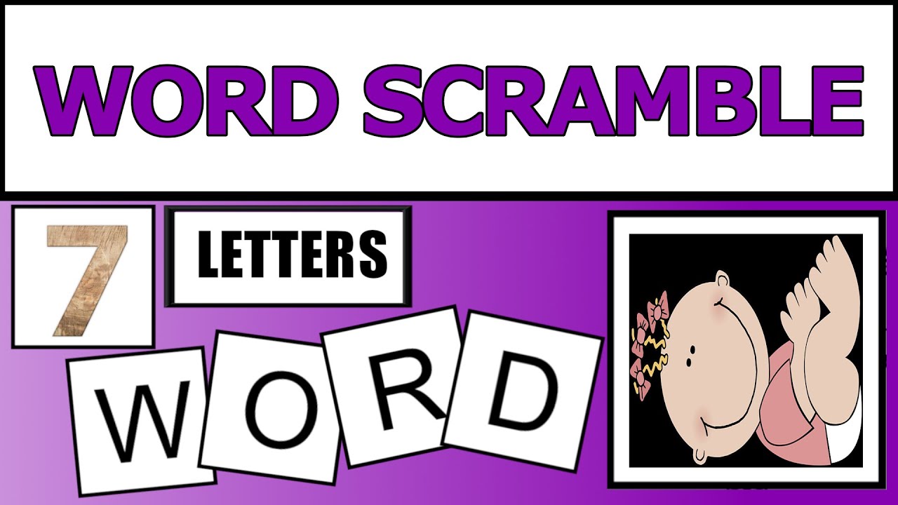 7-Letter Scrambled Words |Jumbled Word Game | Guess the Word Game ...