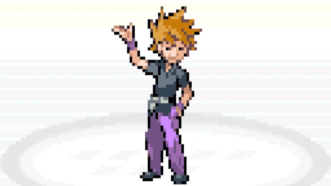 Pokemon Fire Red Omega - vs Rival Blue (4th Battle) - YouTube