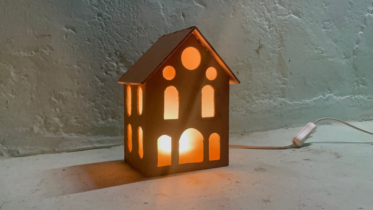 Night lamp making || How to make a night lamp at home || DIY lamp ...