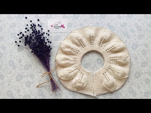 Yaprak Robalı Bebek Yeleği 1 / Yaprak Roba Yapımı / Yaprak Yelek /Knitting Baby Vest in Leaf Pattern