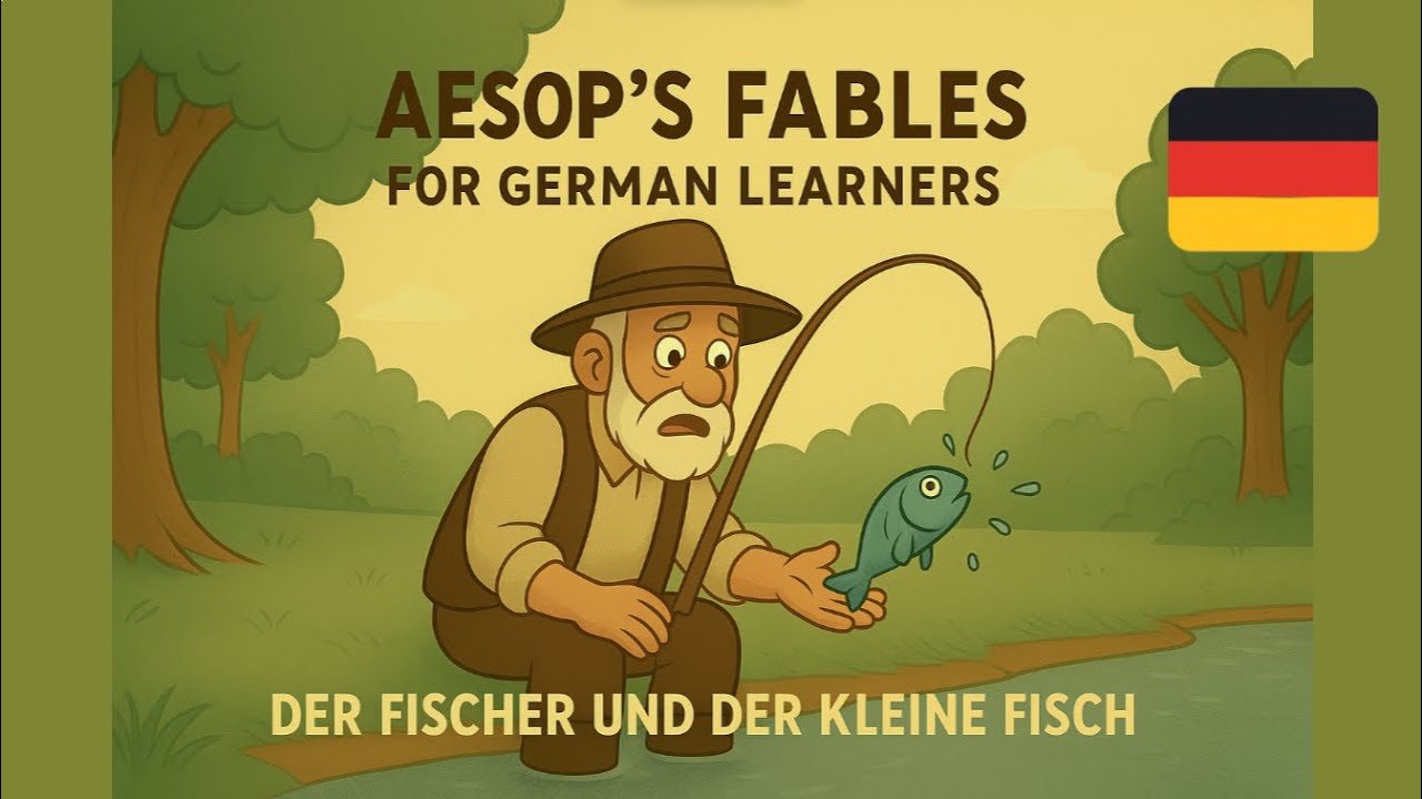 German Story (B1) - Der Fischer und der kleine Fisch - YouTube