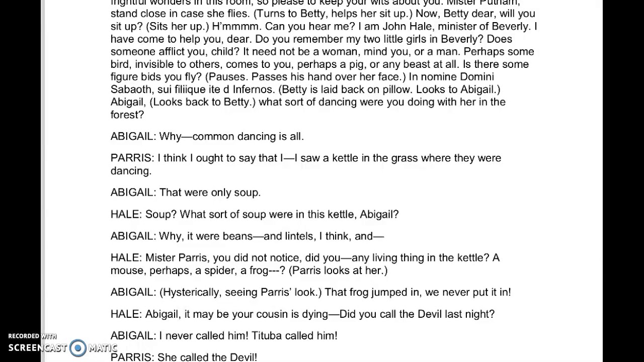 Audio~The Crucible~Act 1: Scene 1B - YouTube
