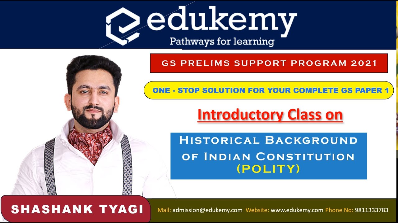 GS PSP || Introductory Class on Historical Background of Indian ...