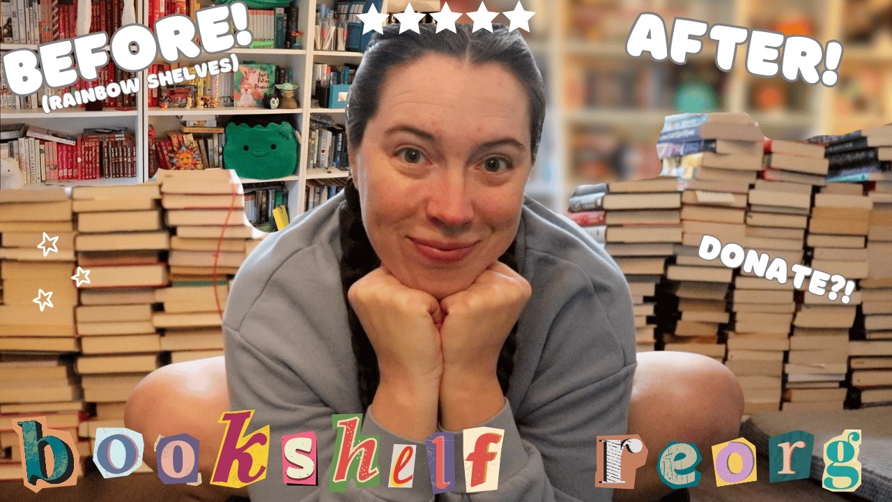 BOOKSHELF REORGANIZATION | sorting 700+ books and donating a ton to little free libraries! - YouTube