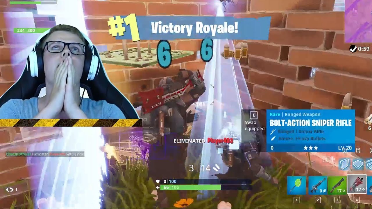 1 WIN = $100 Challenge ! [ Fortnite Battle Royale $100 DONATION ...