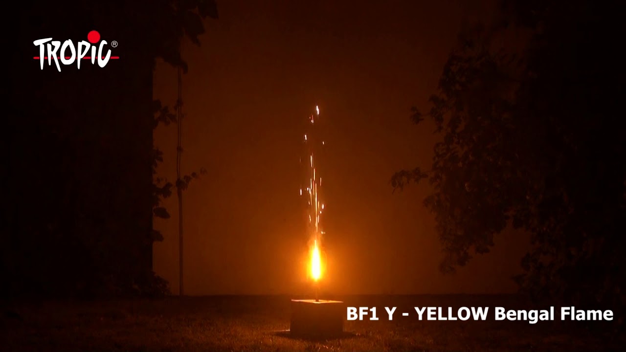 BF1 Y - YELLOW Bengal Flame - TROPIC Fireworks, Fajerwerki, Feuerwerk ...