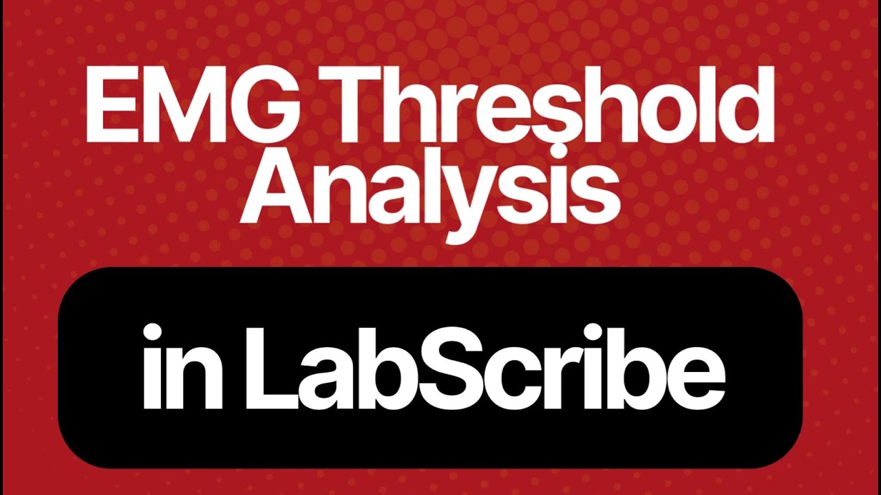 EMG Threshold Analysis in LabScribe - YouTube