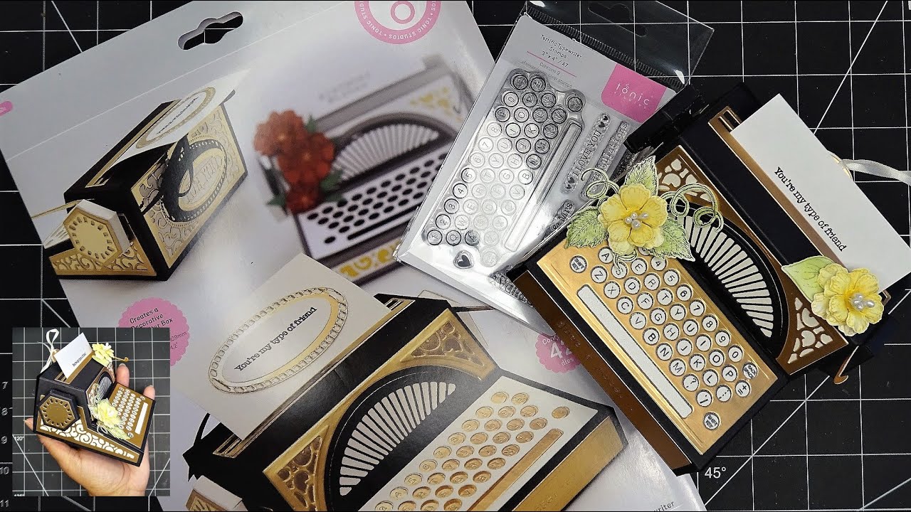 Tonic Studios Terrific Typewriter Stamp & Dies Set Review & Step-by ...