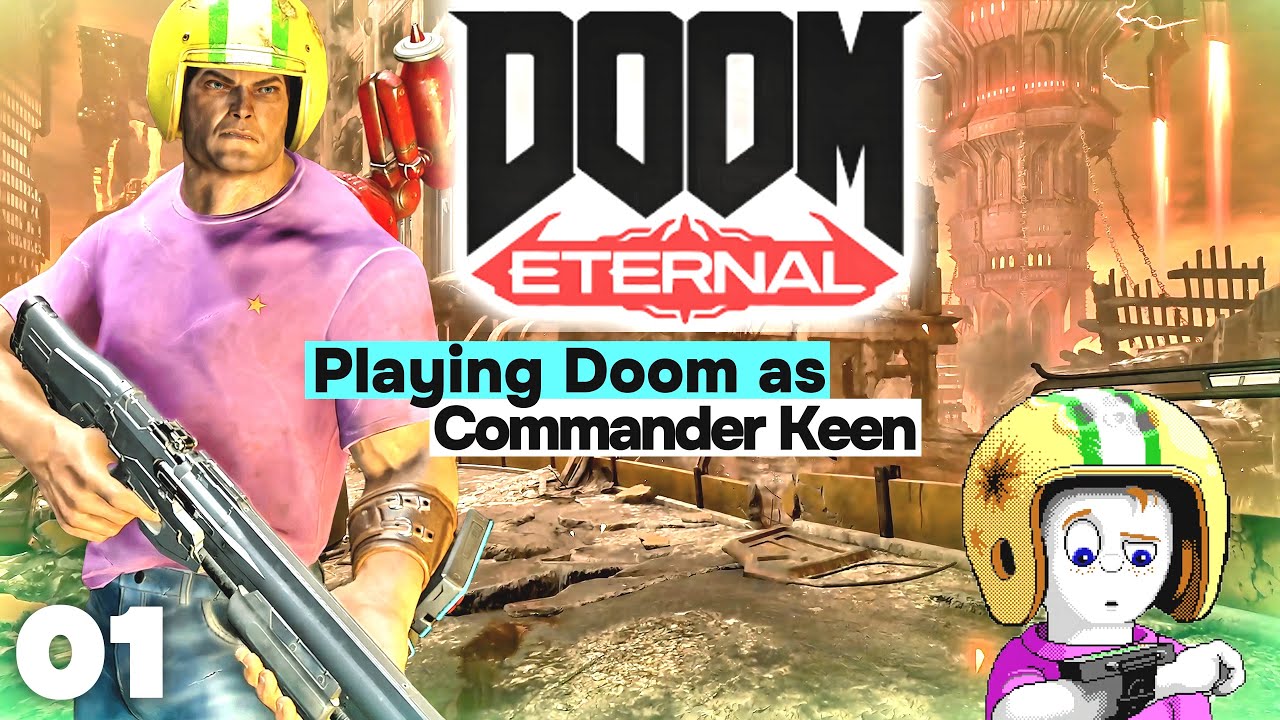 DOOM Eternal - Hell on Earth | Commander Keen Skin Chaos Begins! [All ...