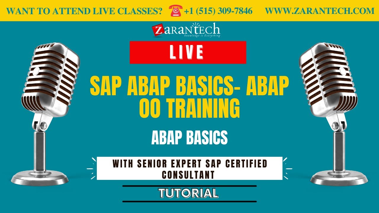 Live Abap Basics Sap Abap Basics Abap Oo Training Zarantech Youtube 5460