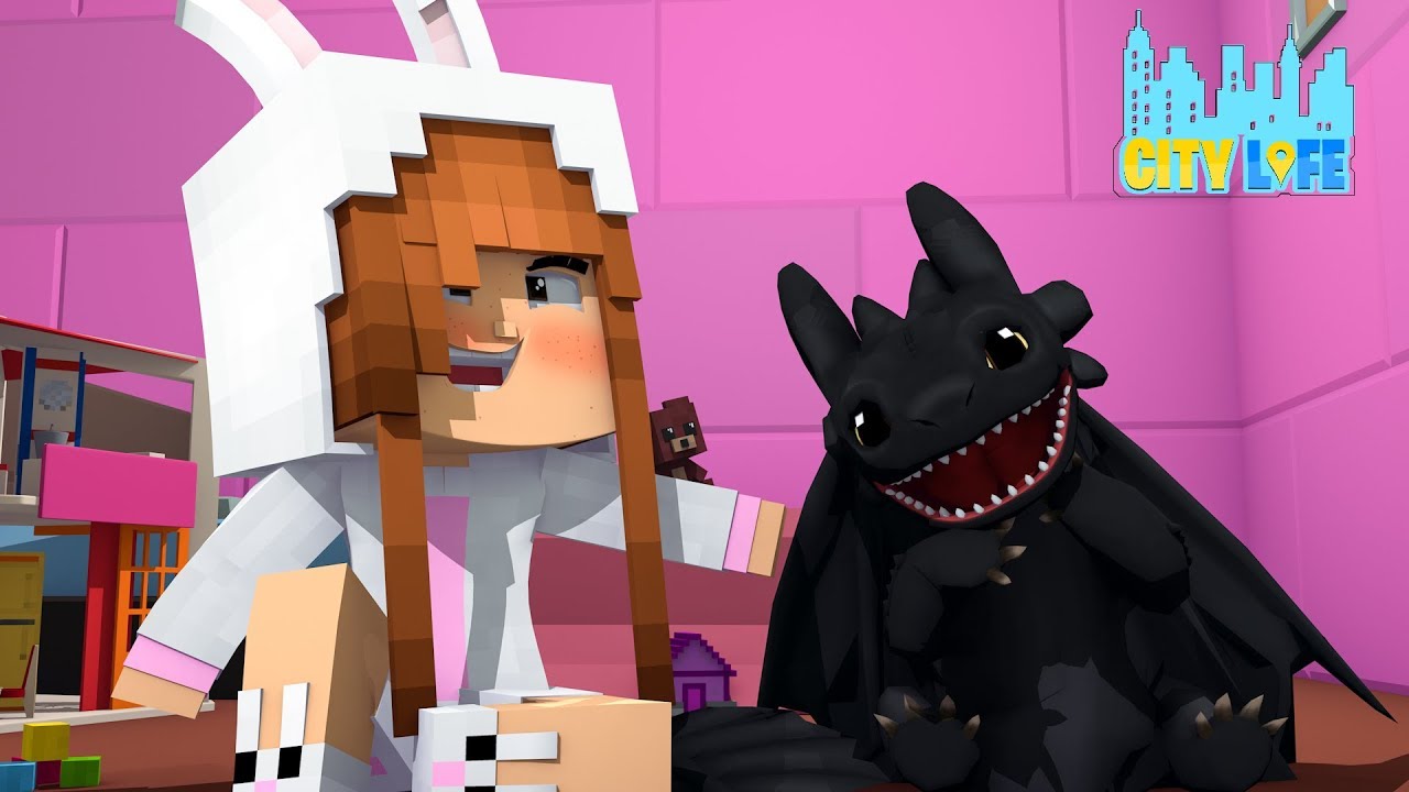 BABY ELLIE GETS A PET DRAGON ! | Minecraft City Life | Little Kelly ...