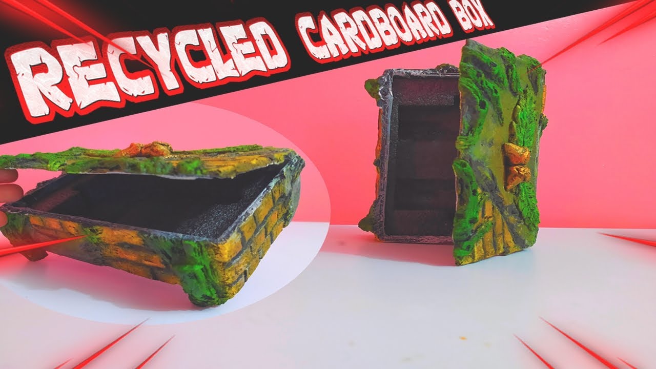 DIY cardboard box | Recycled Cardboard | Paper craft - YouTube