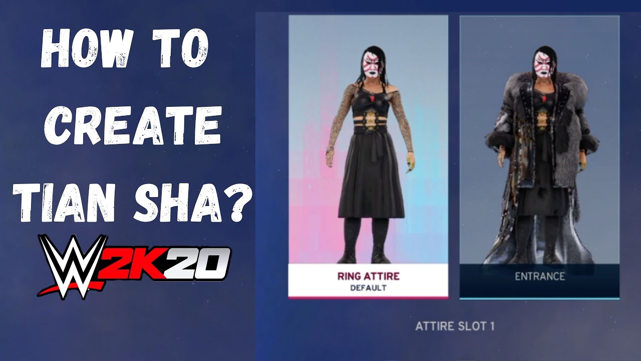 How To Create Tian Sha NXT WWE 2K20 - YouTube