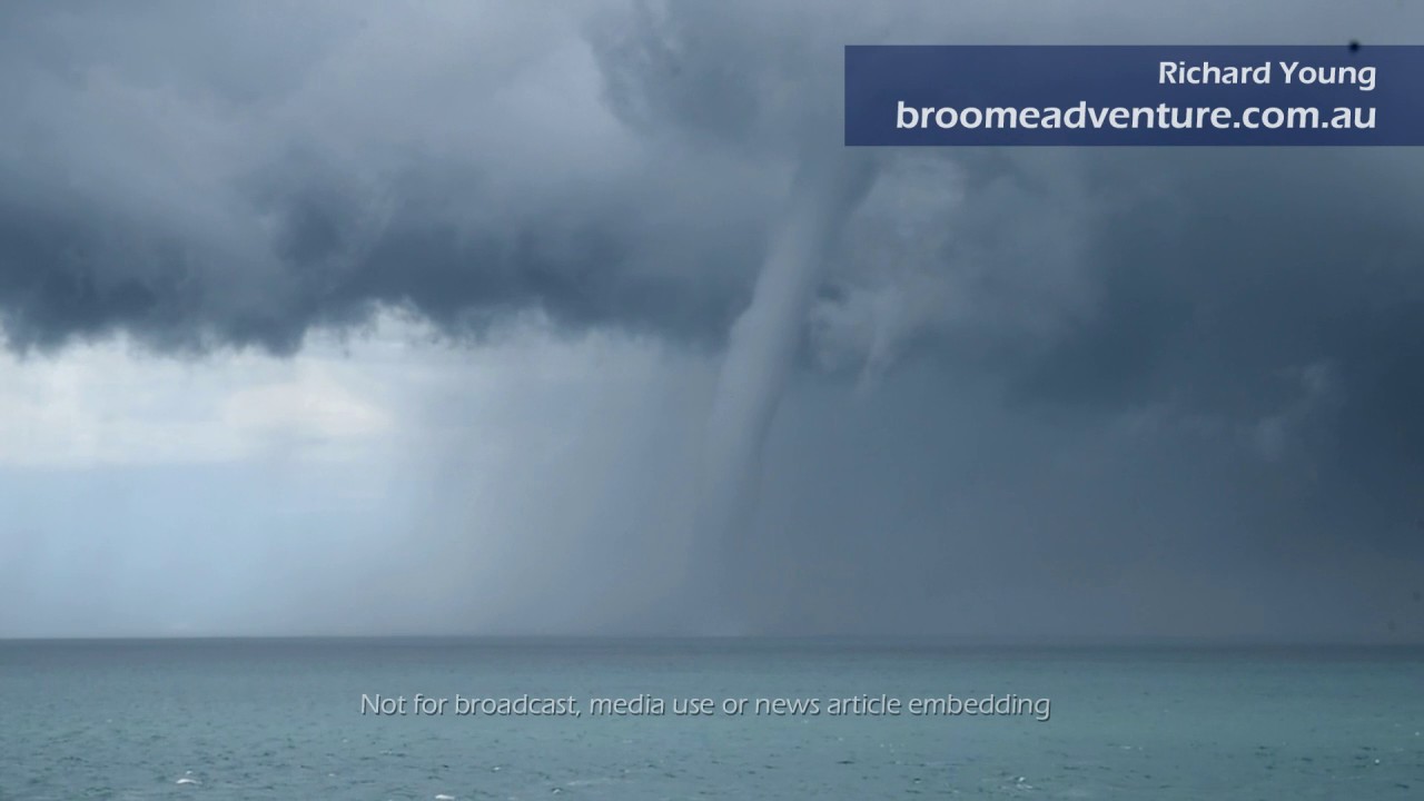 Beautiful waterspout forms off the coast of Broome, Western Australia ...