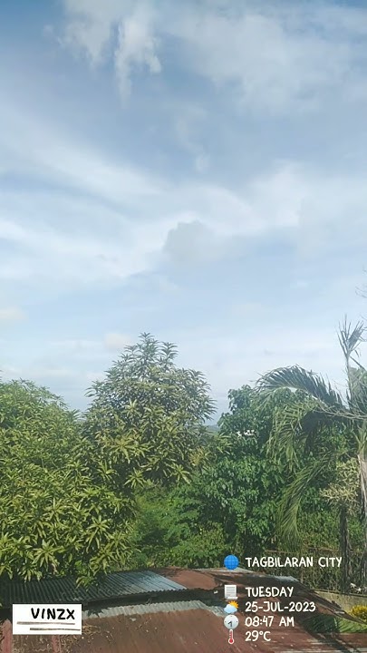 TAGBILARAN CITY WEATHER | MORNING: 25-JUL-2023 (0847H) | vInzx - YouTube