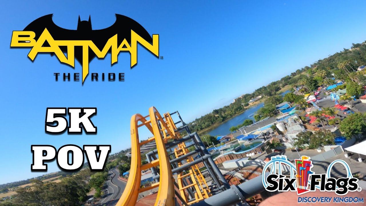 Batman The Ride On-Ride POV (Backwards) [5K] | Six Flags Discovery ...