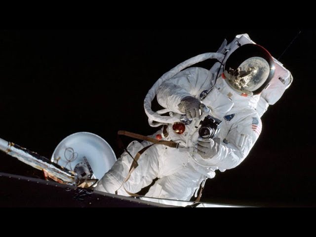 Astronaut Floating In Spaceship