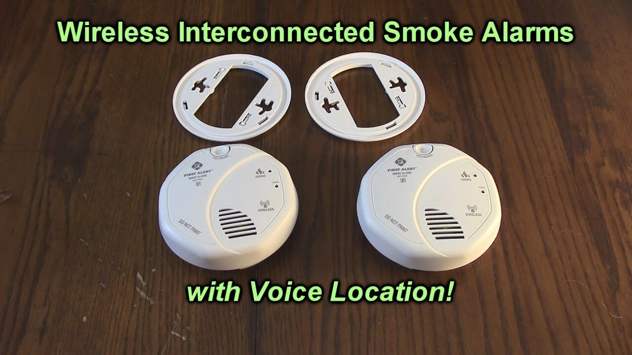 First Alert Wireless Interconnected Smoke Alarm with Voice Location ...