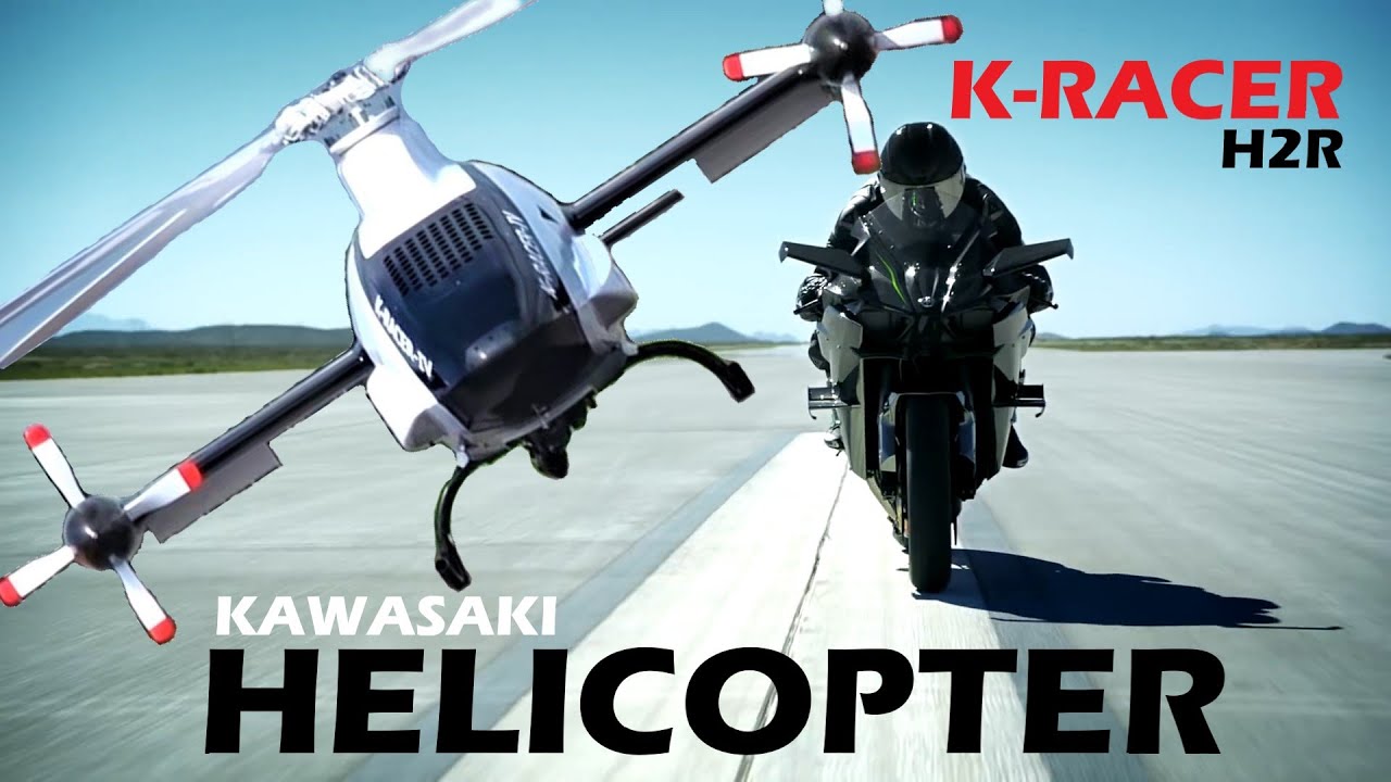 Ninja Helicopter! Racing Engine! Kawasaki H2R K-Racer Flight Test - YouTube