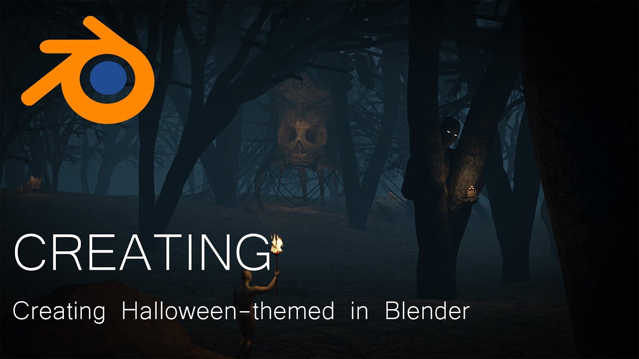 Creating Halloween-themed in Blender - YouTube