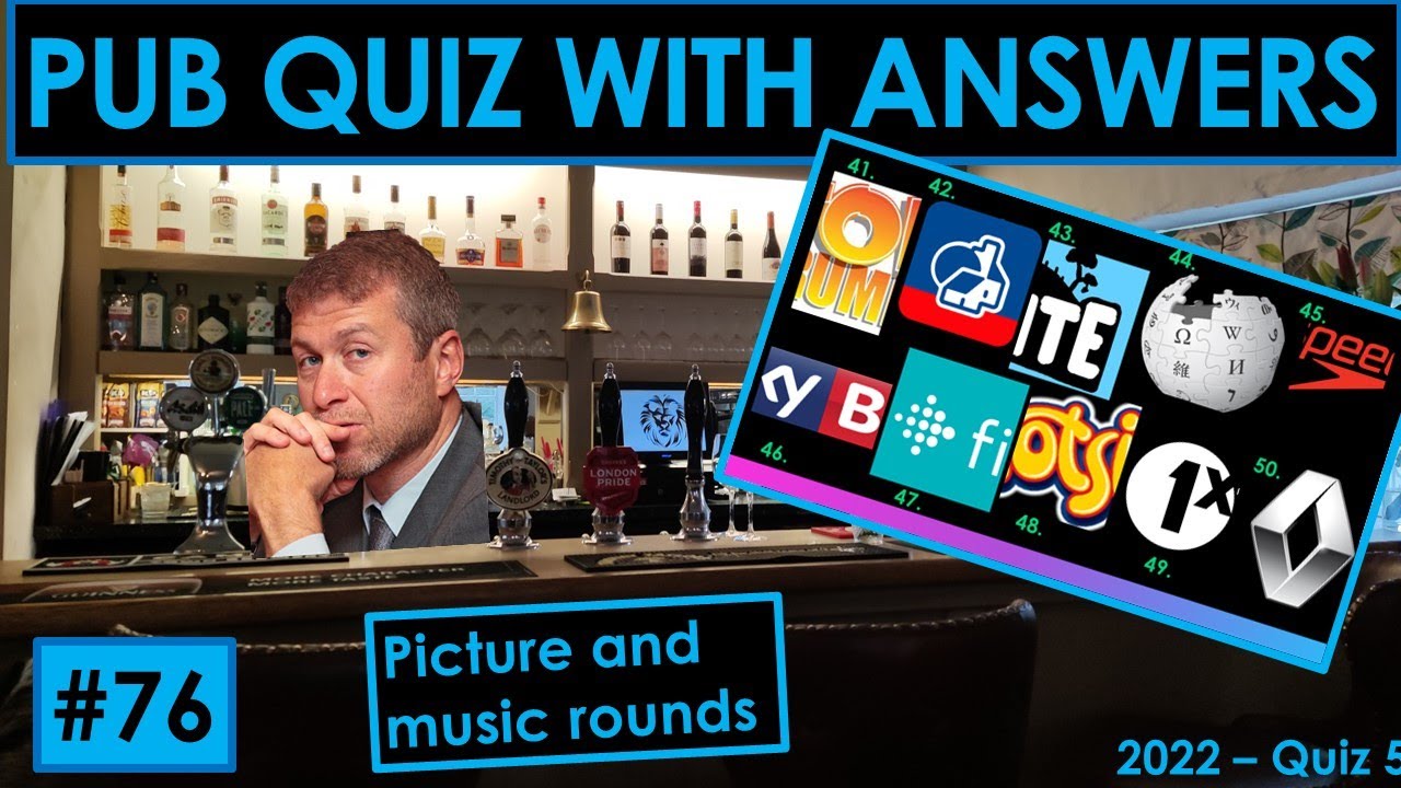#76 PUB QUIZ. Music, picture and connection rounds - YouTube