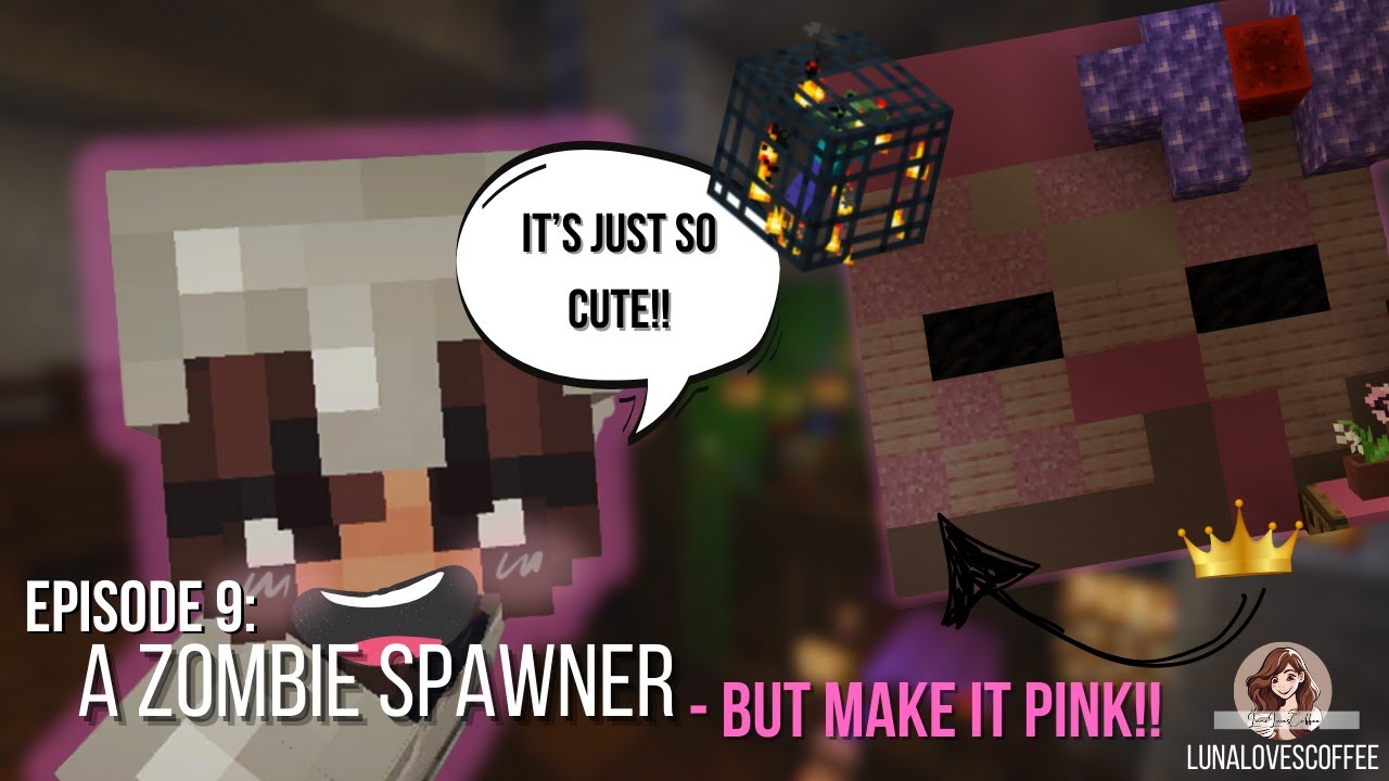 Minecraft Vanilla Survival - A Zombie Spawner - BUT MAKE IT PINK!! (Ep ...
