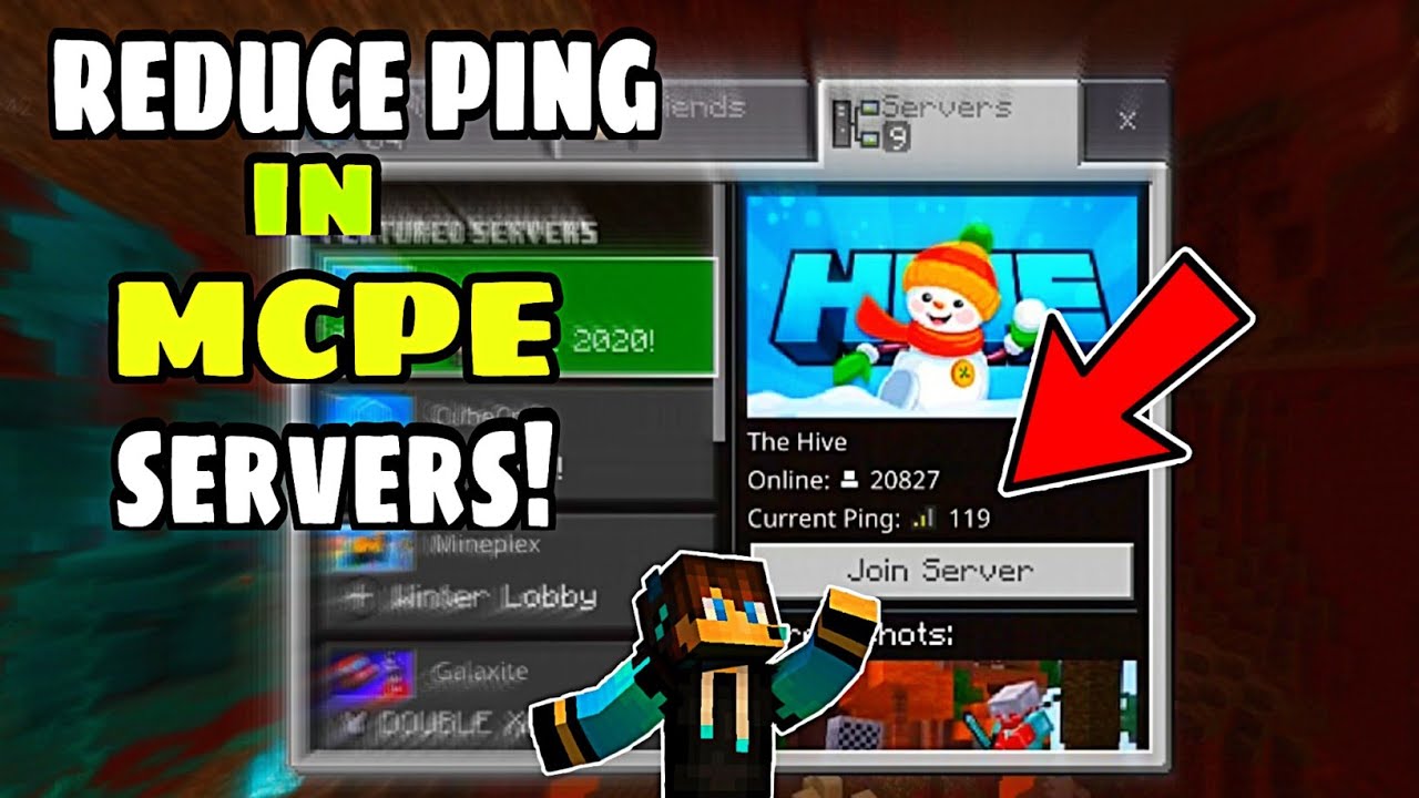 How to reduce server ping in Minecraft pe || How to reduce ping in Mcpe ...