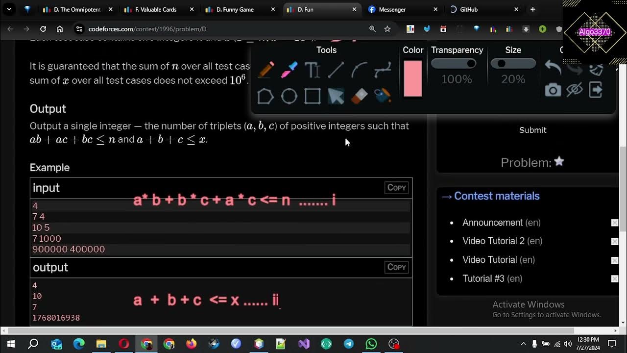 D. Fun | Codeforces Round 962 (Div. 3) | CP in Bangla | java solution - YouTube