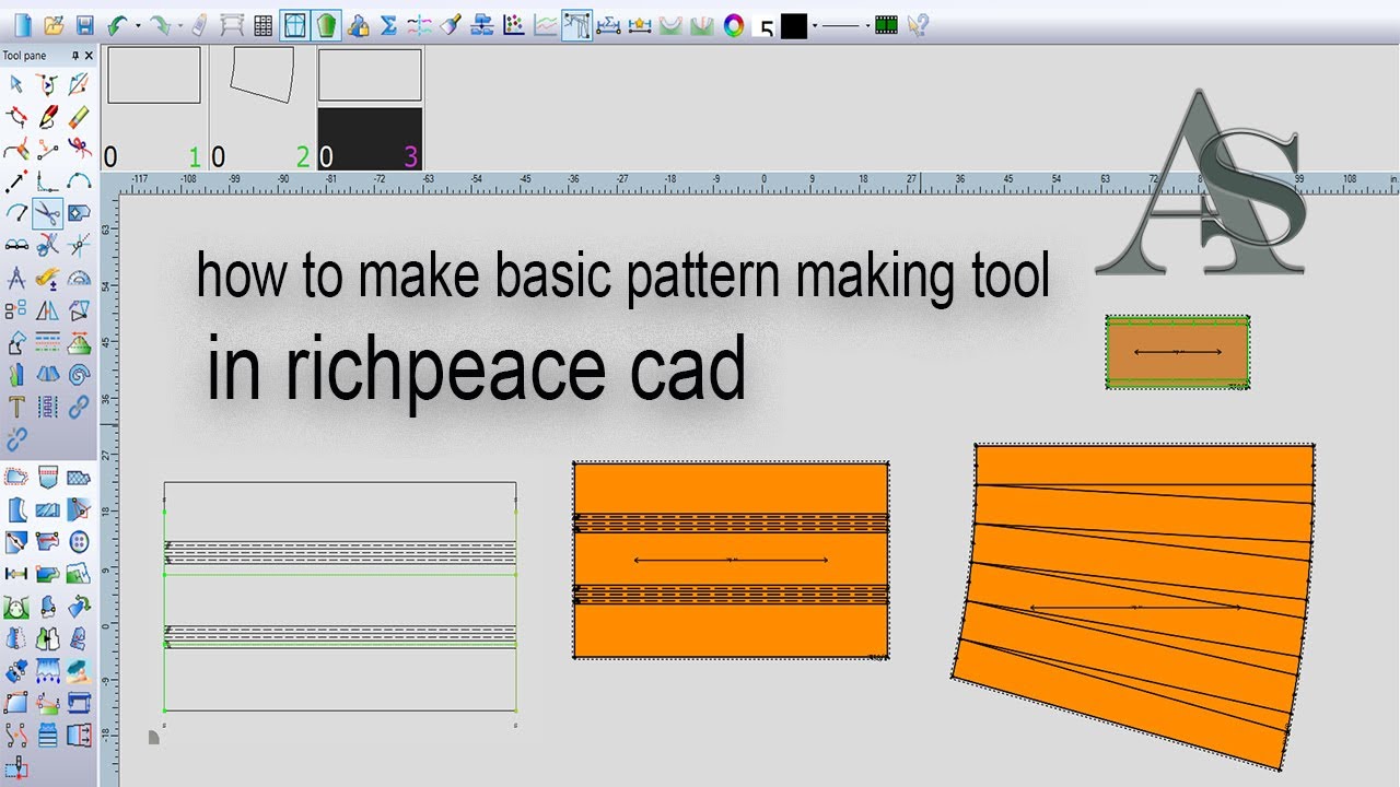 how to make pattern making tools in richpeace cad - YouTube