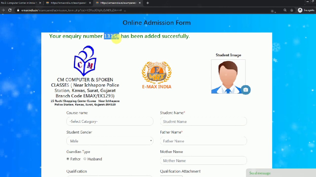 New Update | Online Admission form in emaxindia | No.1 Education Brand ...