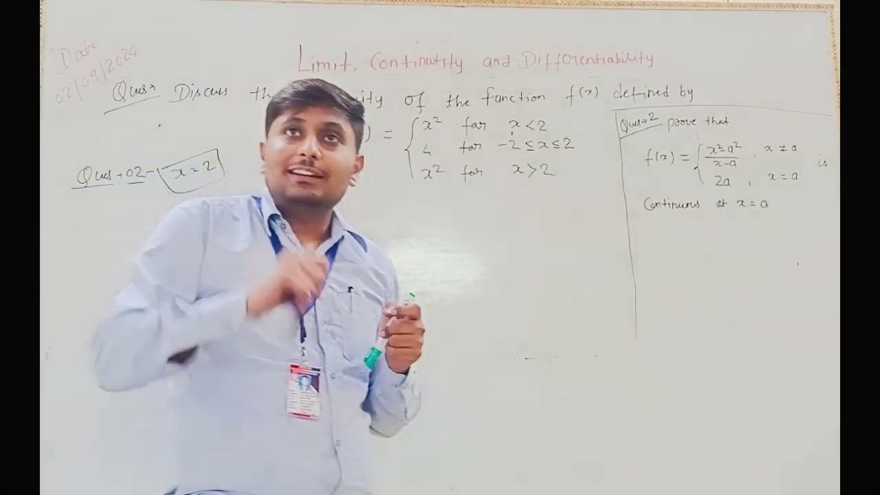 LIMIT, CONTINUITY AND DIFFERENTIABILITY |B.Sc.| M.Sc. | B.Pharm.| B.Tech.| - YouTube