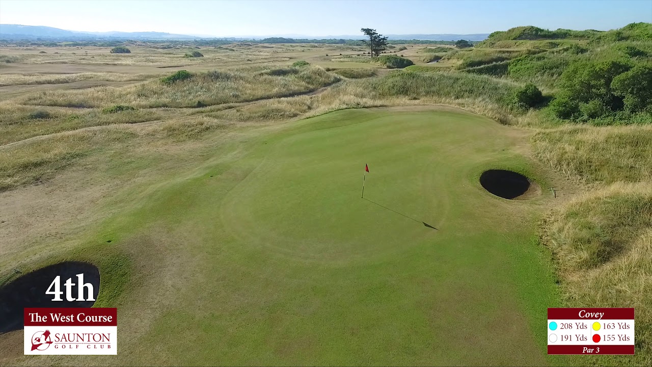 SAUNTON WEST COURSE HOLE 04 - YouTube