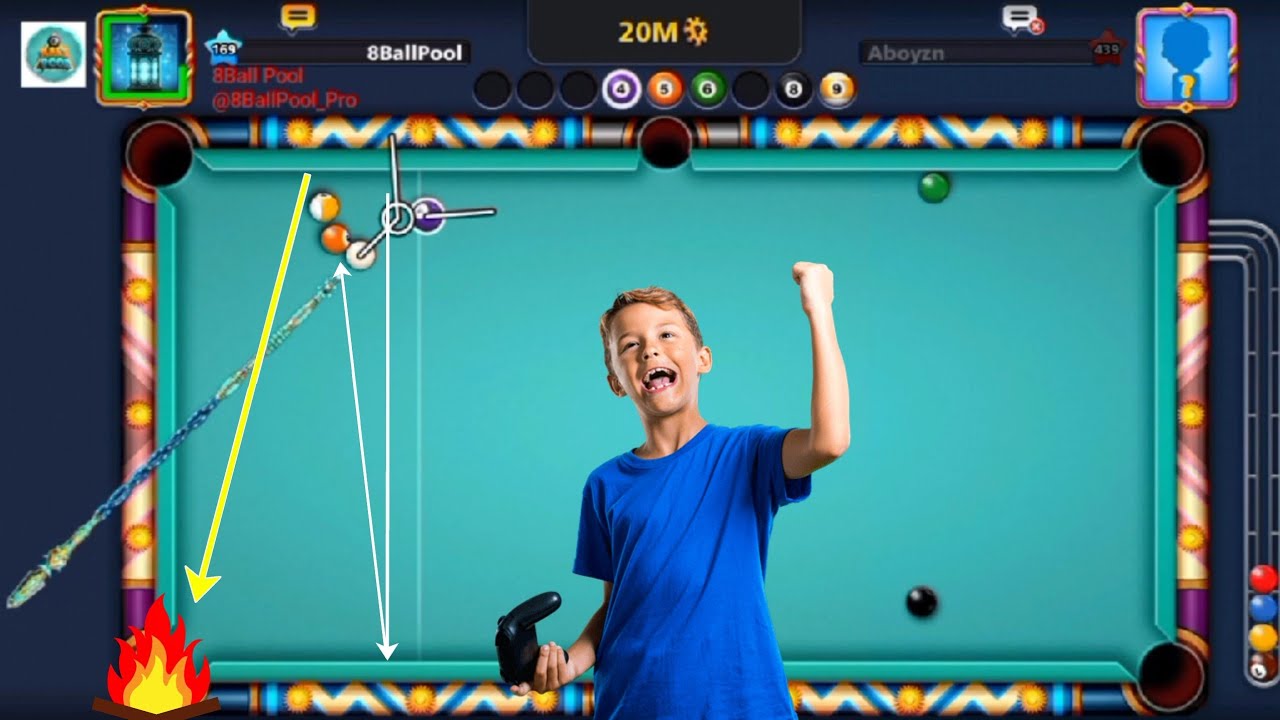 6 amazing and beautiful shots in the 8 ball pool - YouTube