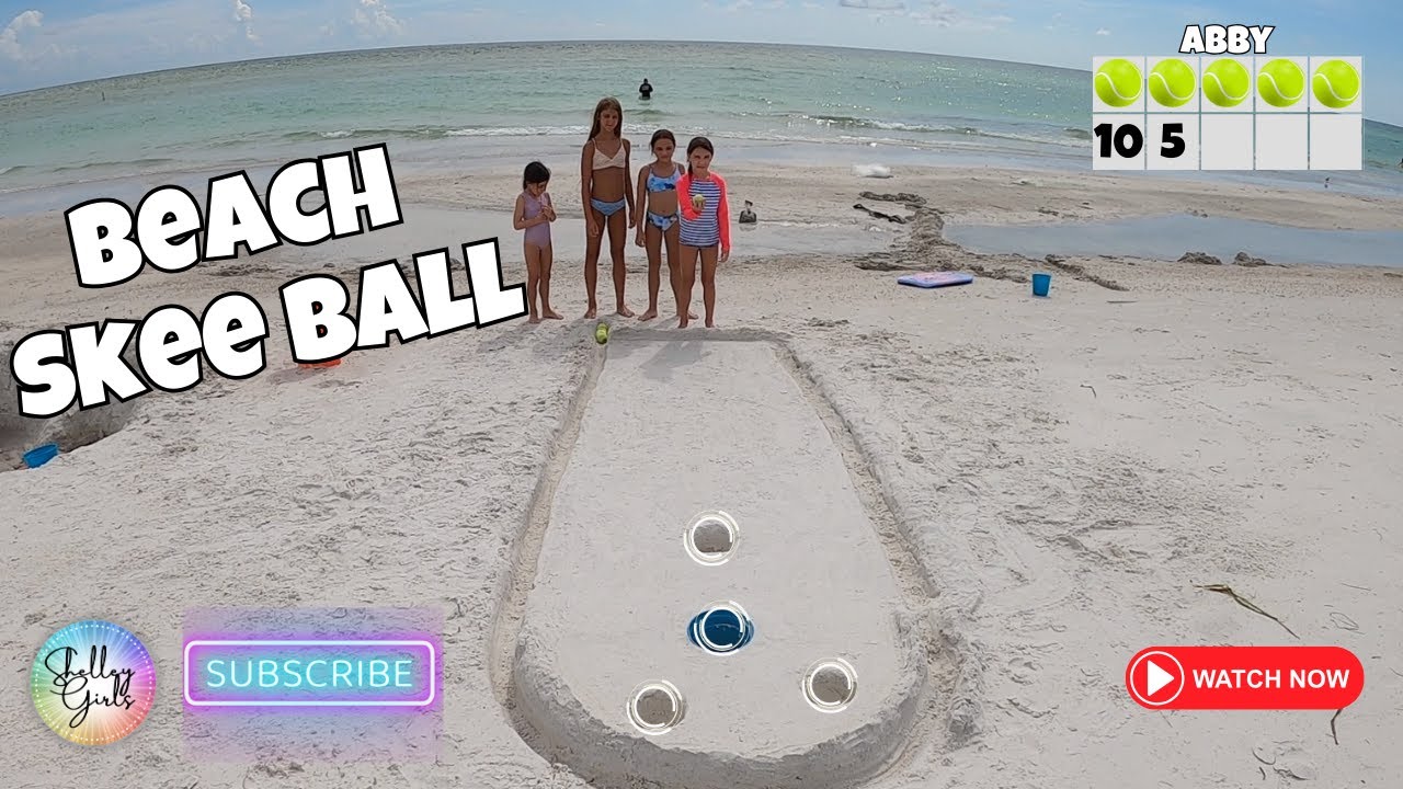 Skee Ball on the Beach!!! Beach Games Competition #shelleygirls # ...