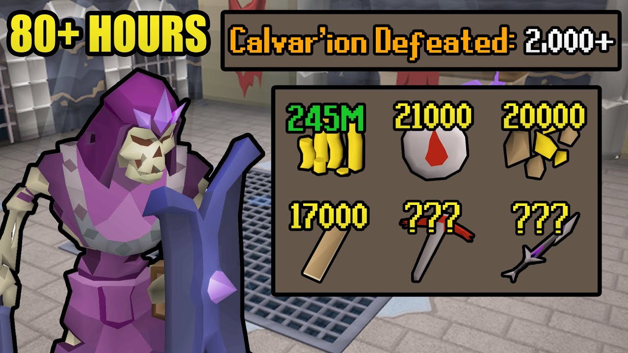80 hours of Calvar'ion Without Banking... | Calvar'ion Loot [OSRS ...