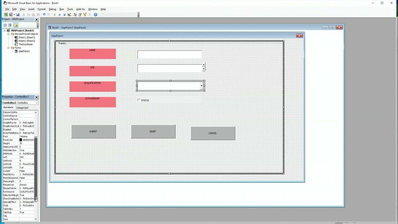 COPA_P-123 Perform form controls and create simple data entry form with ...
