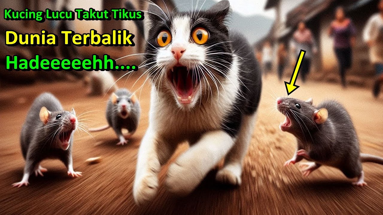 VIDEO KUCING LUCU DI KEJAR OLEH TIKUS & PARA KUCING KUCING LUCU ITU ...