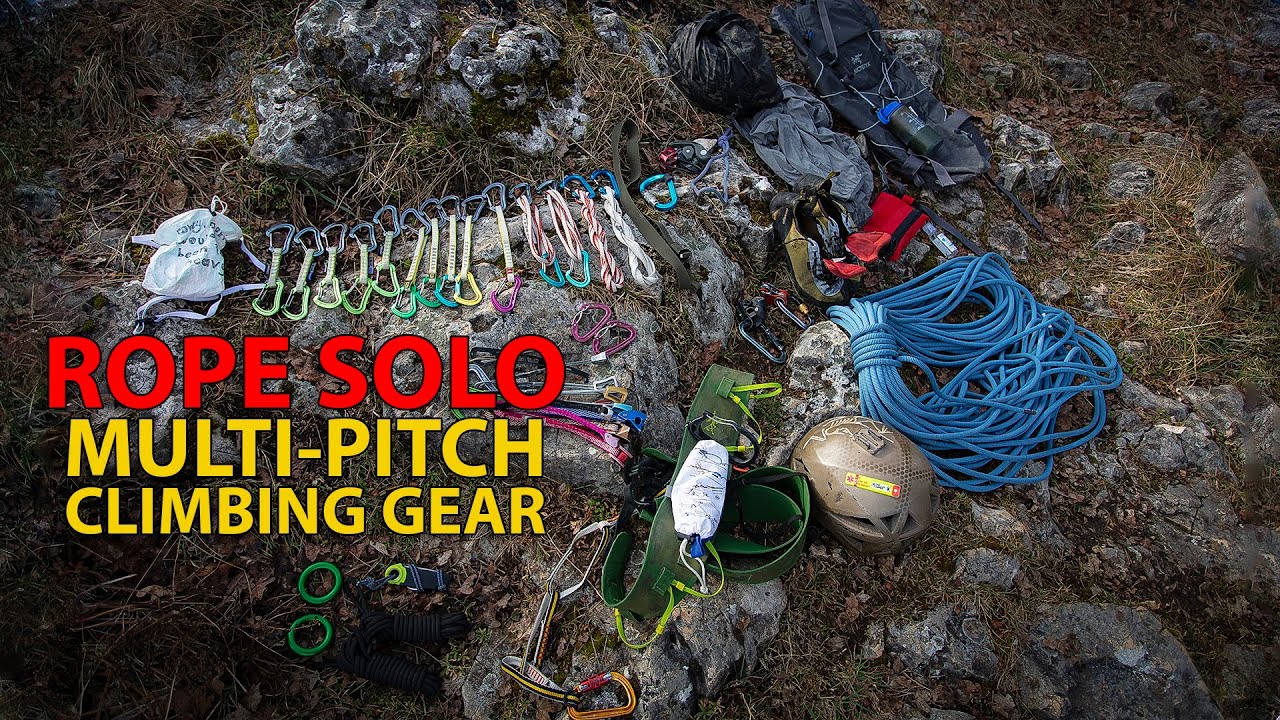 Gear for Multi Pitch Rope Solo Climbing - YouTube