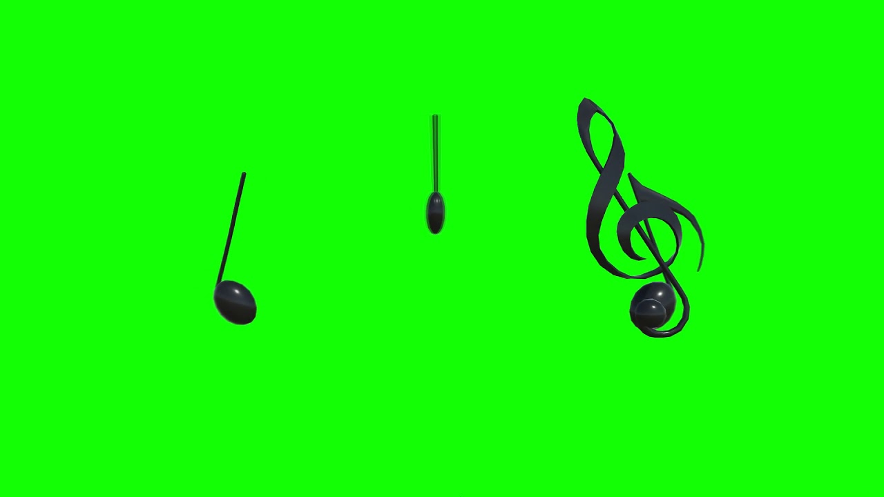 Music Notes Dance Green Screen - YouTube