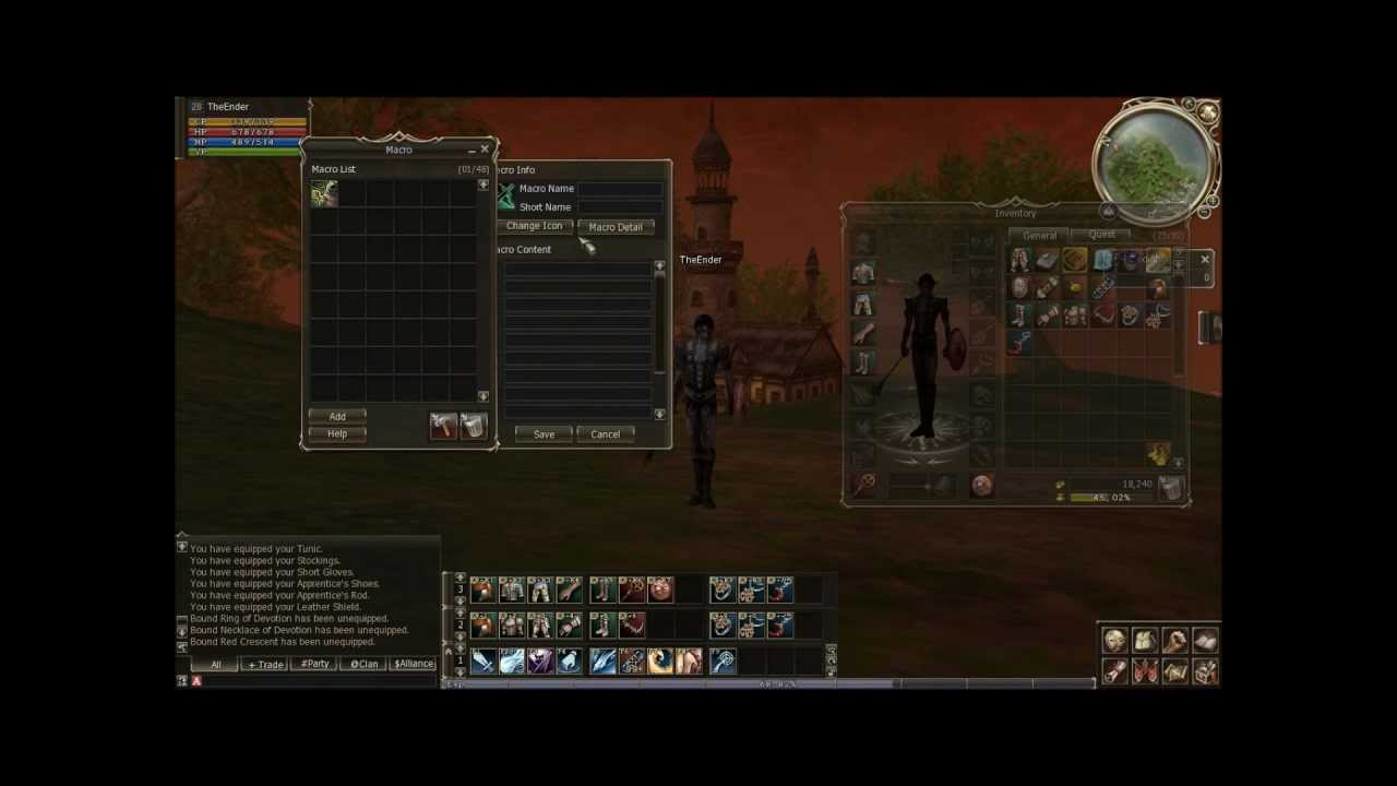 Lineage II how to setup armor macro - YouTube