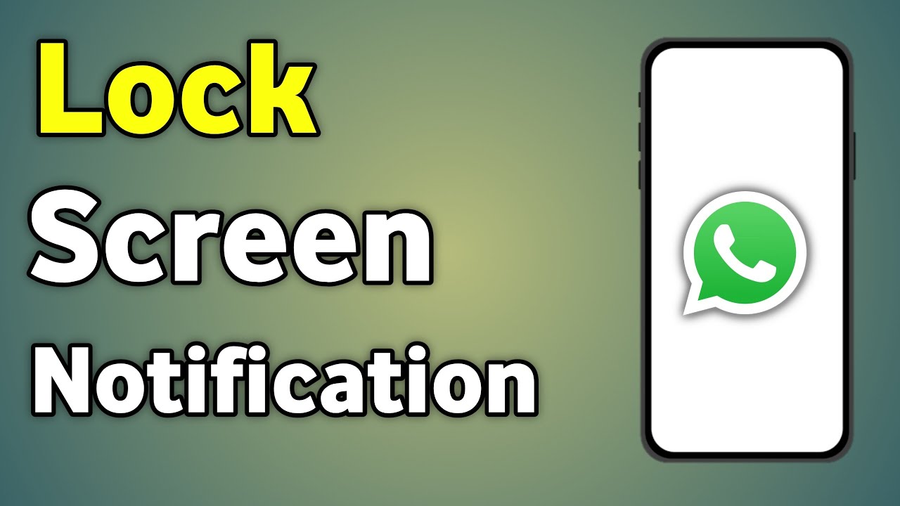 Whatsapp Lock Screen Notification Off | Whatsapp Notification Lock ...