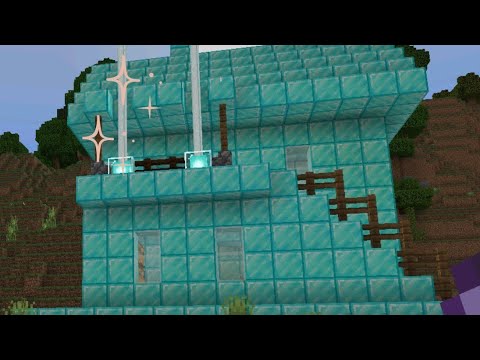 I made a diamond house in Minecraft. - YouTube