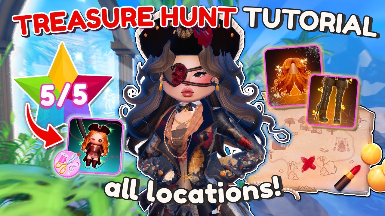How to Complete the *NEW* TREASURE HUNT in DRESS TO IMPRESS! (CHEST LOCATIONS & GEM TUTORIAL ...
