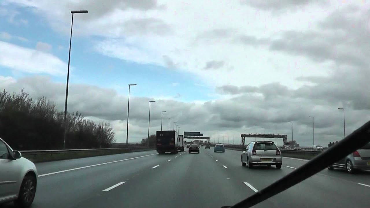 Driving On The M6 Motorway From J20 Appleton To J21 Warrington ...