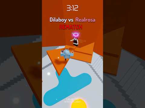 Realrosa VS Dilaboy REMATCH race in tower of hell 🤯😵‍💫 #roblox #shorts